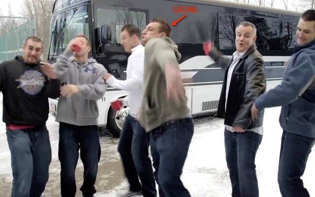 WATCH: Rob Gronkowski spiking stuff in a parking lot - CBSSports.com
