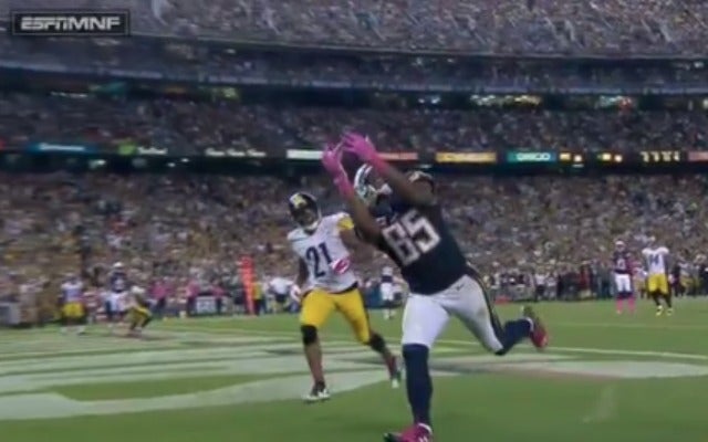 WATCH: Antonio Gates' 101st TD gives Chargers late lead vs. Steelers ...