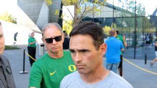 Oregon OC Matt Lubick talks about Devon Allen
