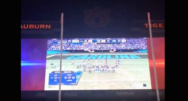 LOOK: Auburn recruits play Madden as Cam Newton on stadium screen ...