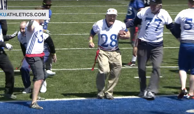 WATCH: 90-year-old Kansas alumni scores second TD in two years ...