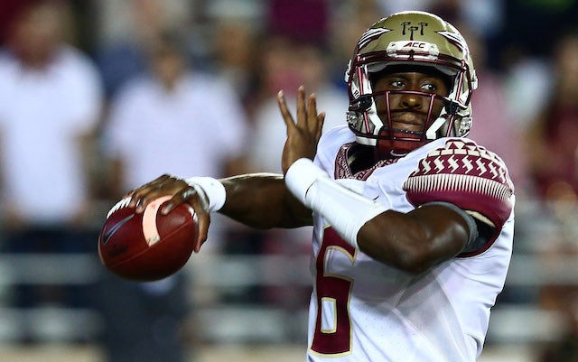 Florida State's Everett Golson decleats a BC defensive lineman - CBSSports.com