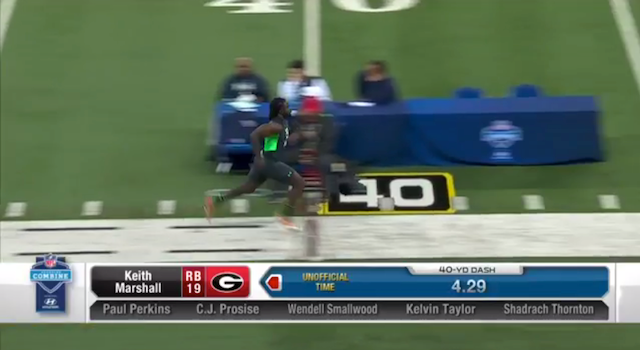 WATCH: Georgia players go nuts as Keith Marshall runs at the combine ...