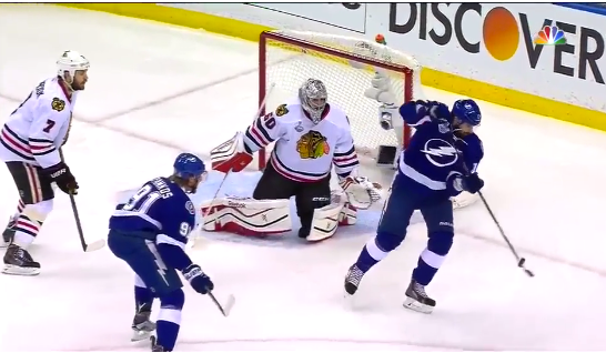 WATCH: Lightning's Alex Killorn scores on ridiculous redirection ...