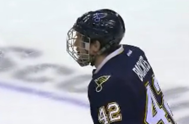 WATCH: Blues F David Backes leaves game after taking puck to face ...