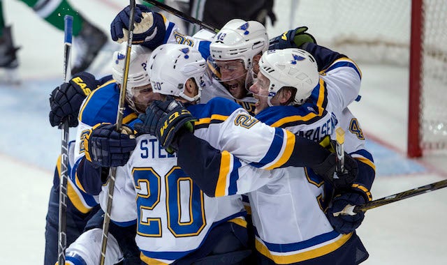 WATCH: Blues win Game 2 in OT after costly Stars penalty - CBSSports.com