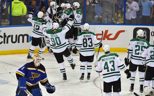 WATCH: Stars' Cody Eakin ties series with killer shot in OT vs. Blues ...