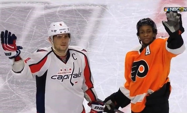WATCH: Flyers PA announcer scolds fans as bracelets litter the ice ...