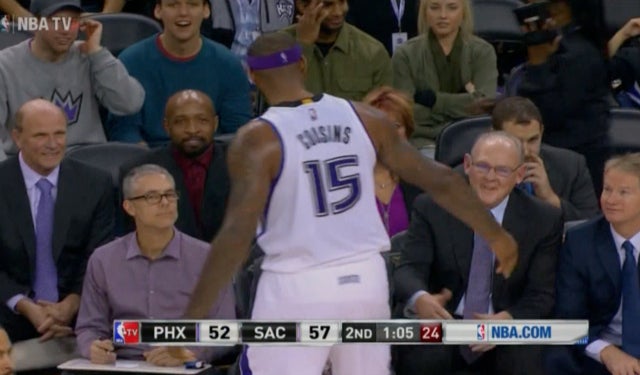 WATCH: George Karl gets technical foul, high-five from DeMarcus Cousins ...
