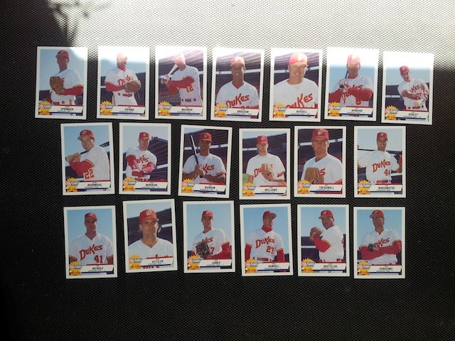 Look at these baseball cards that I bought; just look at them ...