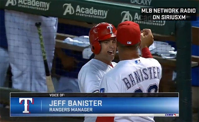 LOOK: Jeff Banister catches self celebrating with Rangers bat boy ...