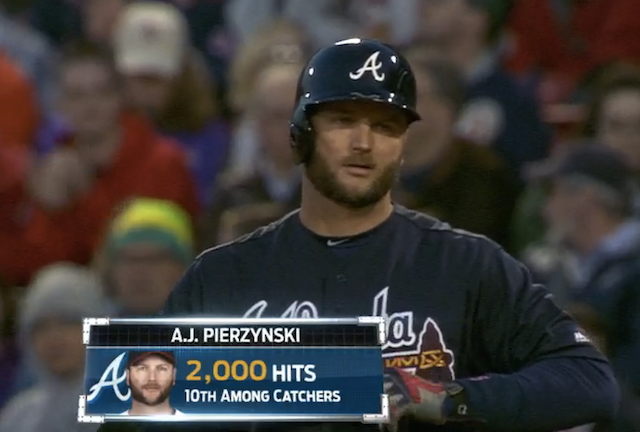 WATCH: Braves' A.J. Pierzynski notches 2,000th career hit - CBSSports.com