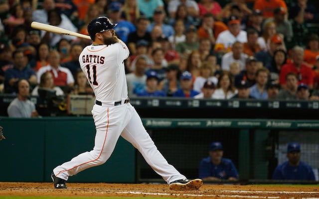 WATCH: Evan Gattis shows no mercy toward pitched baseball - CBSSports.com