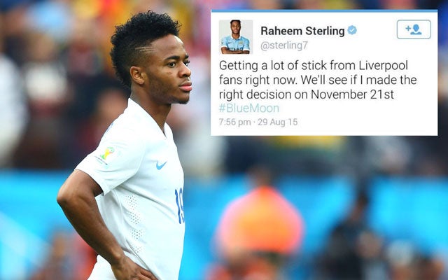 Raheem Sterling's tweet comes back to haunt him after loss to Liverpool ...