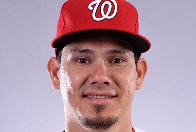 Jose Lobaton tapes ball to bat -- the only way he can get them to meet ...