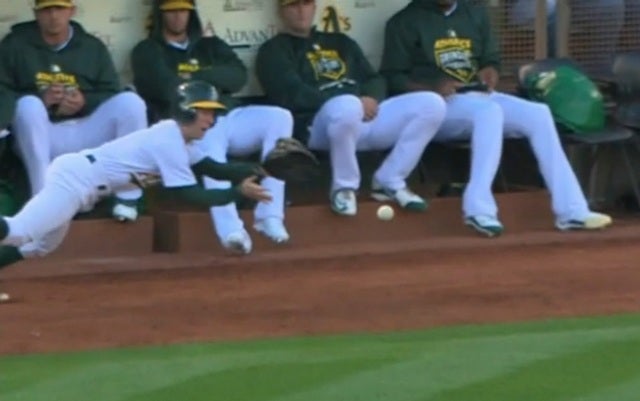 LOOK: Ballboy goes all out to save A's bullpen - CBSSports.com