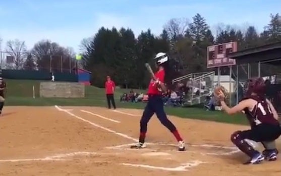 LOOK: Softball player pulls off a surprise behind-the-back bunt ...