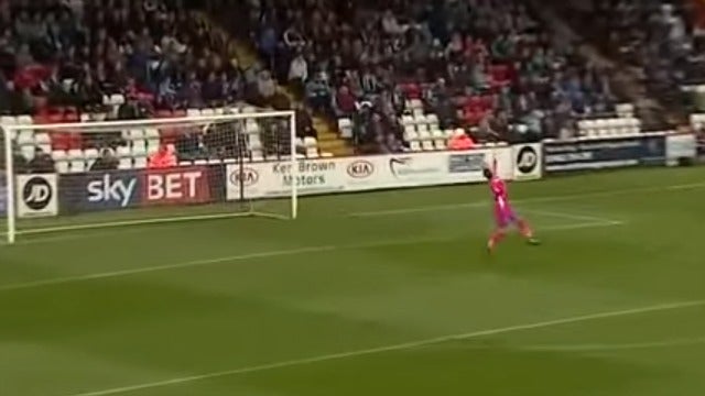 WATCH: Goalkeeper scores the craziest goal you'll see all month ...