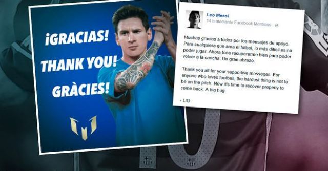 LOOK: Lionel Messi sends thank you message to fans after injury ...