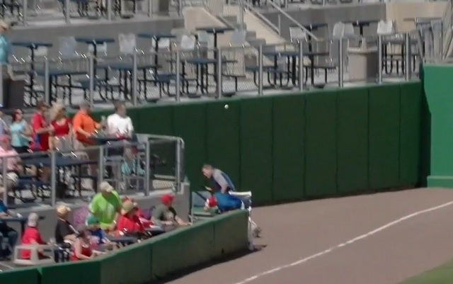WATCH: Reporter nearly hit by line drive during on-field interview ...