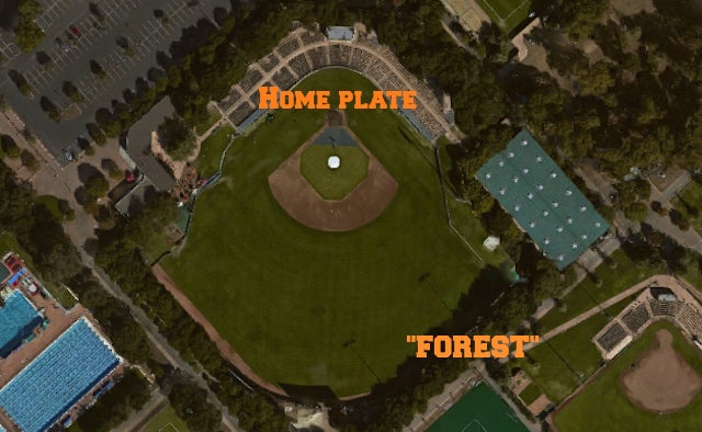 WATCH: Stanford's Austin Barr hits ball hard, far, over a forest ...