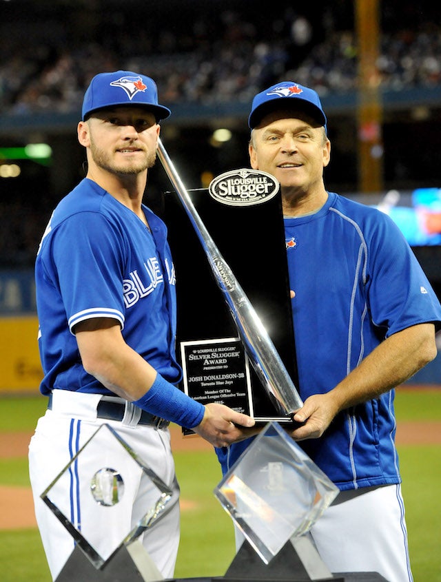 It's Josh Donaldson Bobblehead Day, so his mom threw out the first ...