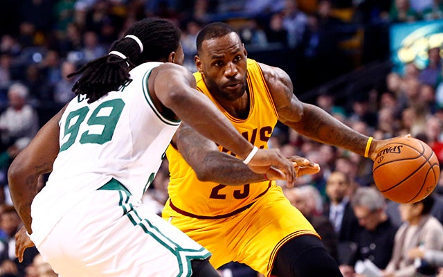 WATCH: LeBron James goes double-pump reverse vs. Celtics - CBSSports.com