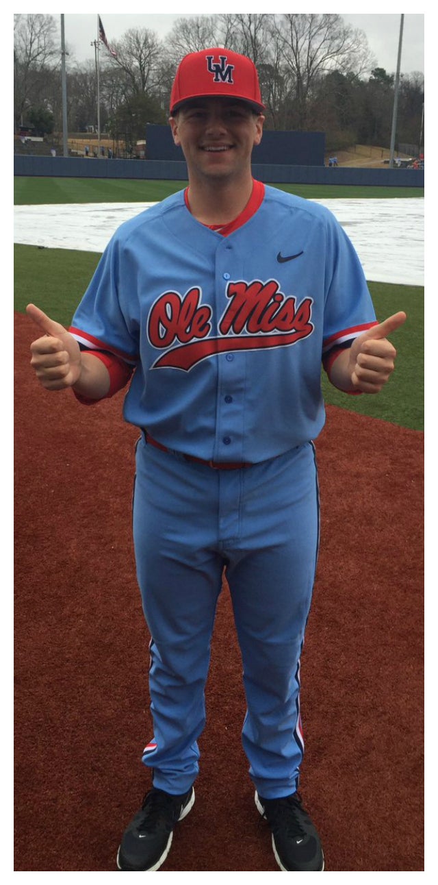LOOK: Ole Miss breaks out the powder-blue unis - CBSSports.com